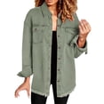 Audhol Button down Shirt Denim Shirt Distressed Washed Button up ...