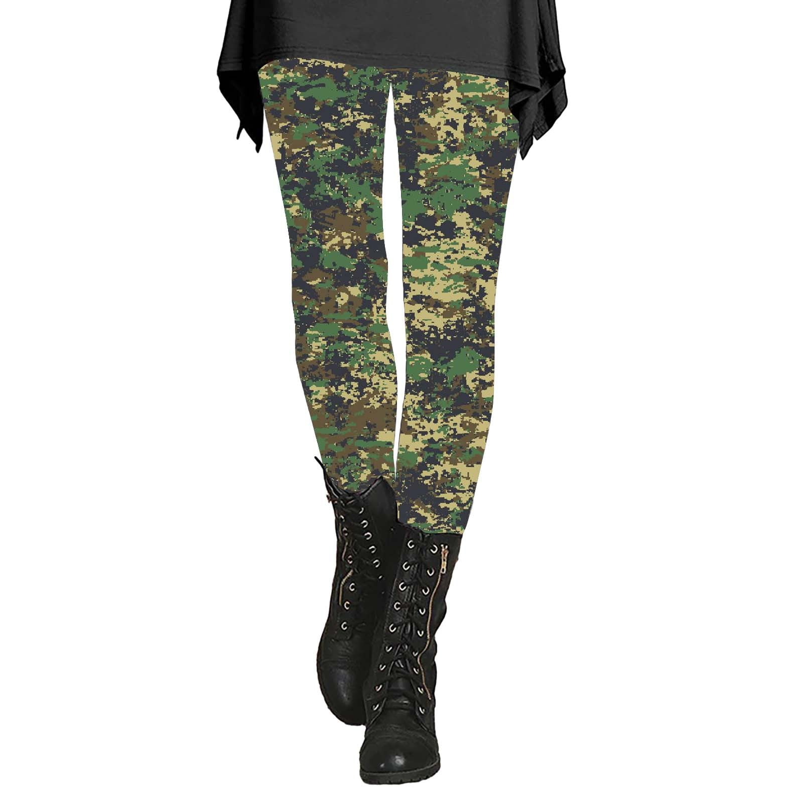 Audhol Camo Leggings Women's Autumn and Winter Camouflage Leggings ...