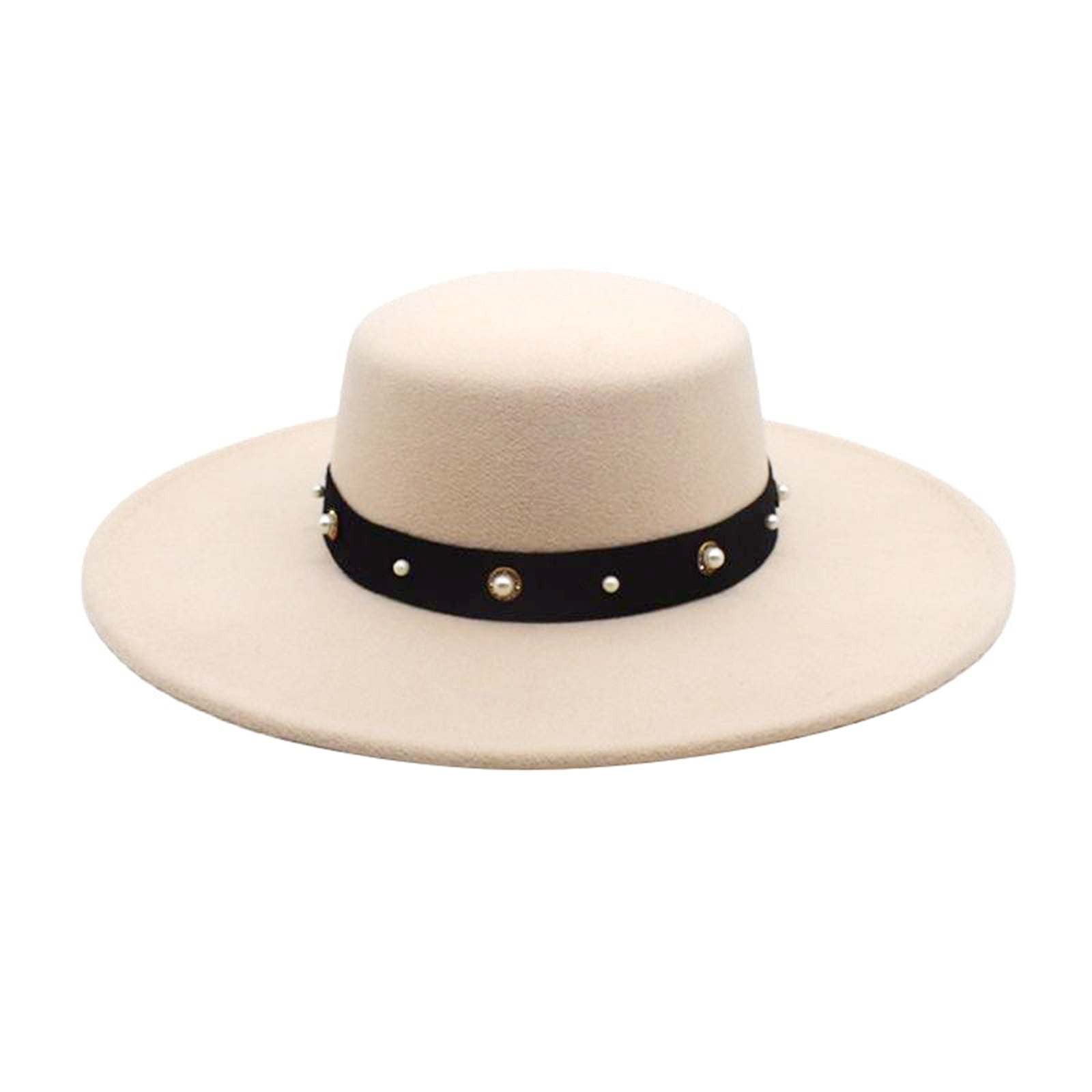Audhol Cowboy Hat Fedora Hats for Men Women Elegant Winter Wool Bucket ...