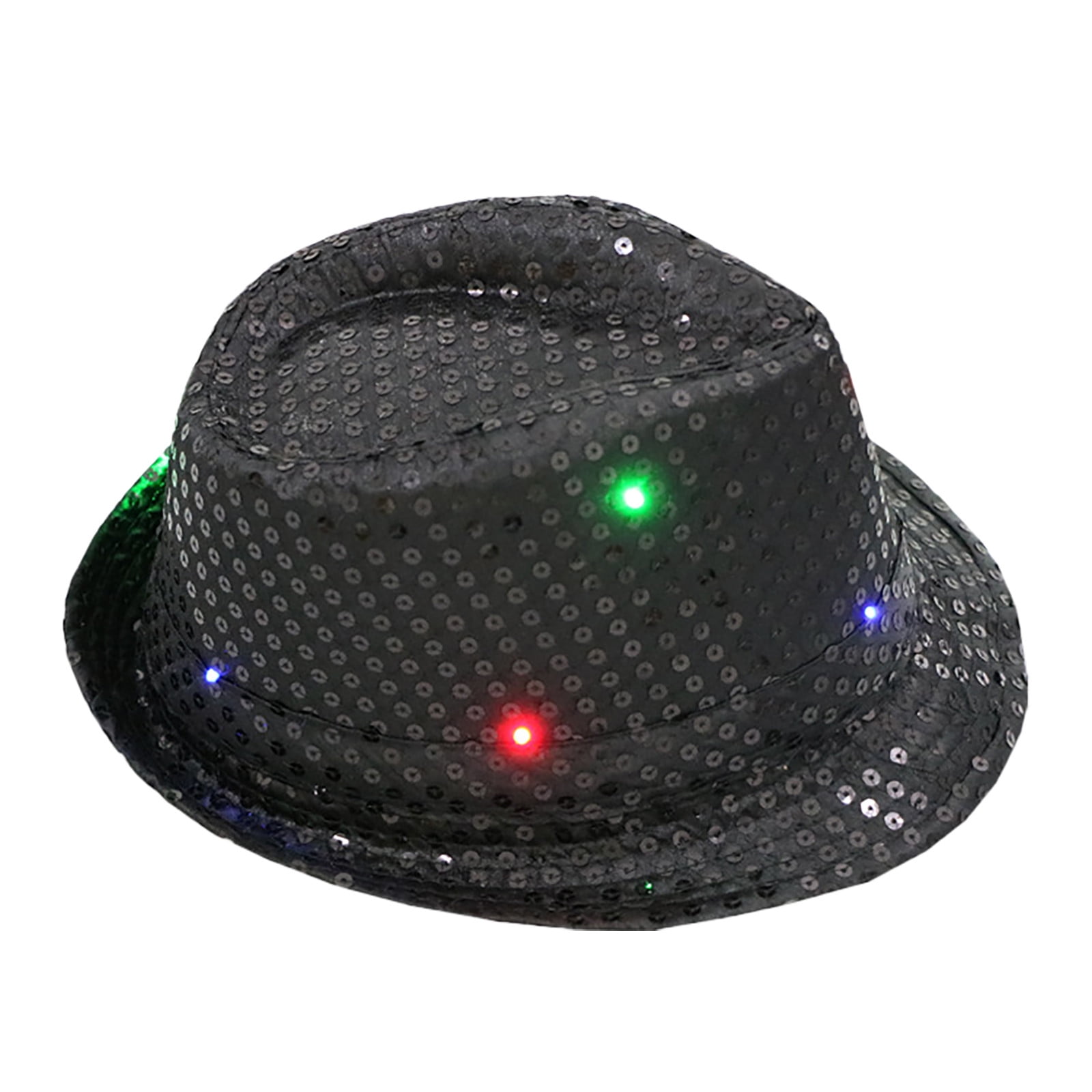 Audhol Fascinator Led Sequin Glow Jazz Hat Performance Props Flash ...