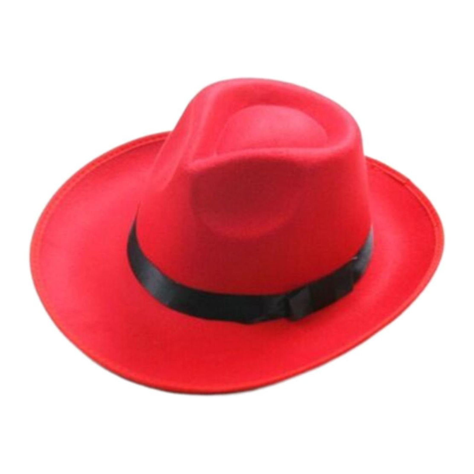 Audhol Fedora Hats for Men Jazz Cap Retro Cap Flat Side Sun Hat Bow Cap ...