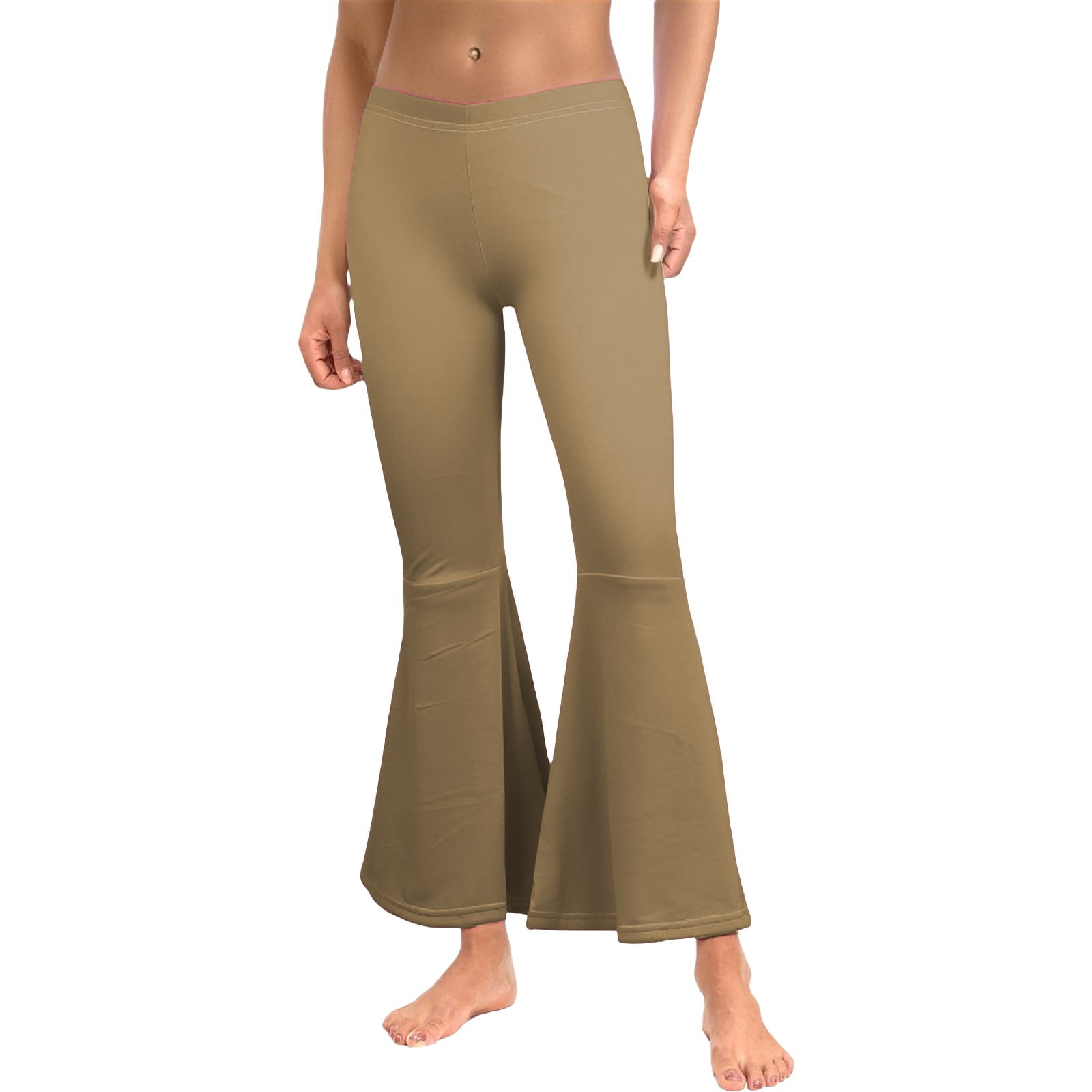Audhol Flare Yoga Pants for Women, Ladies Solid Color High Waist Slim ...