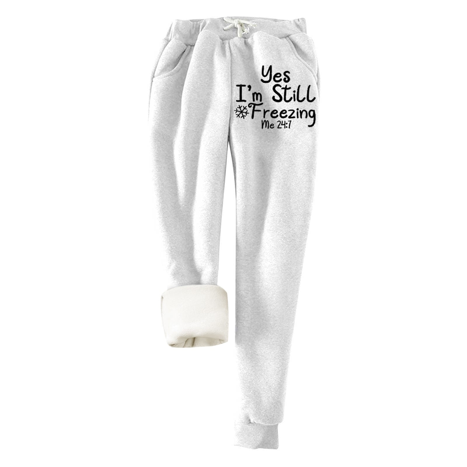 Audhol Fleece Sweatpants Women Women s Winter Solid Color Wool Large audhol-fleece-sweatpants-women-women-s-winter-solid-color-wool-large