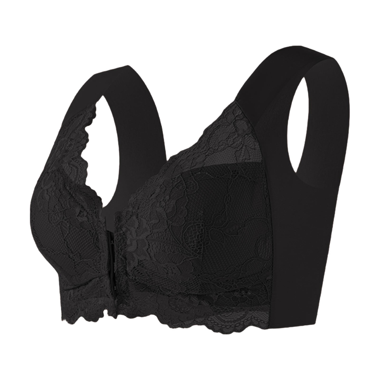 Audhol Front Clasp Bras for Women, Lace Shaped Anti Glare Front ...