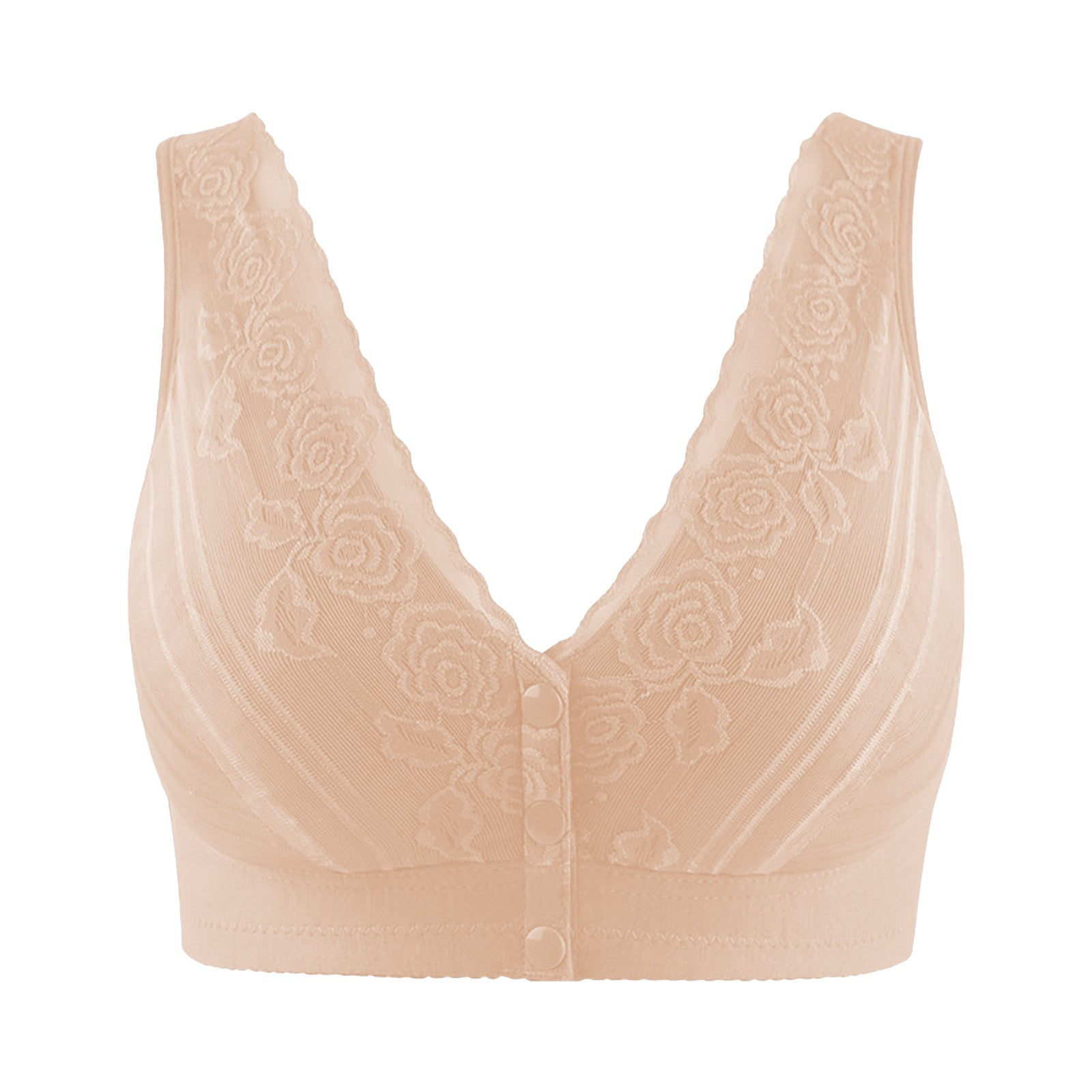 Audhol Front Closure Wireless Bras for Women, Front Buttoned Bra Women ...