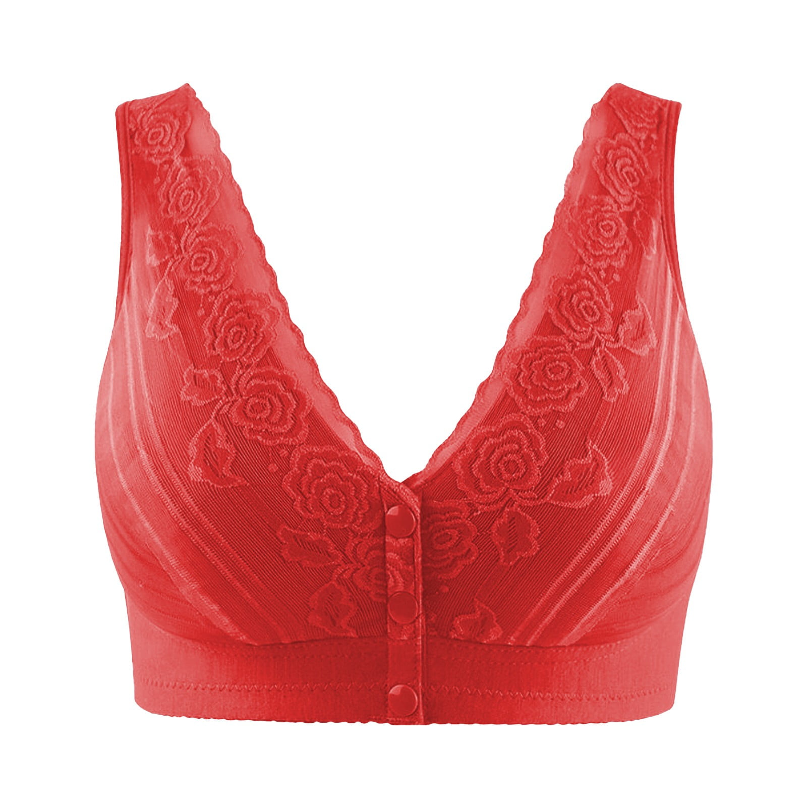 Audhol Front Closure Wireless Bras for Women, Front Buttoned Bra Women ...