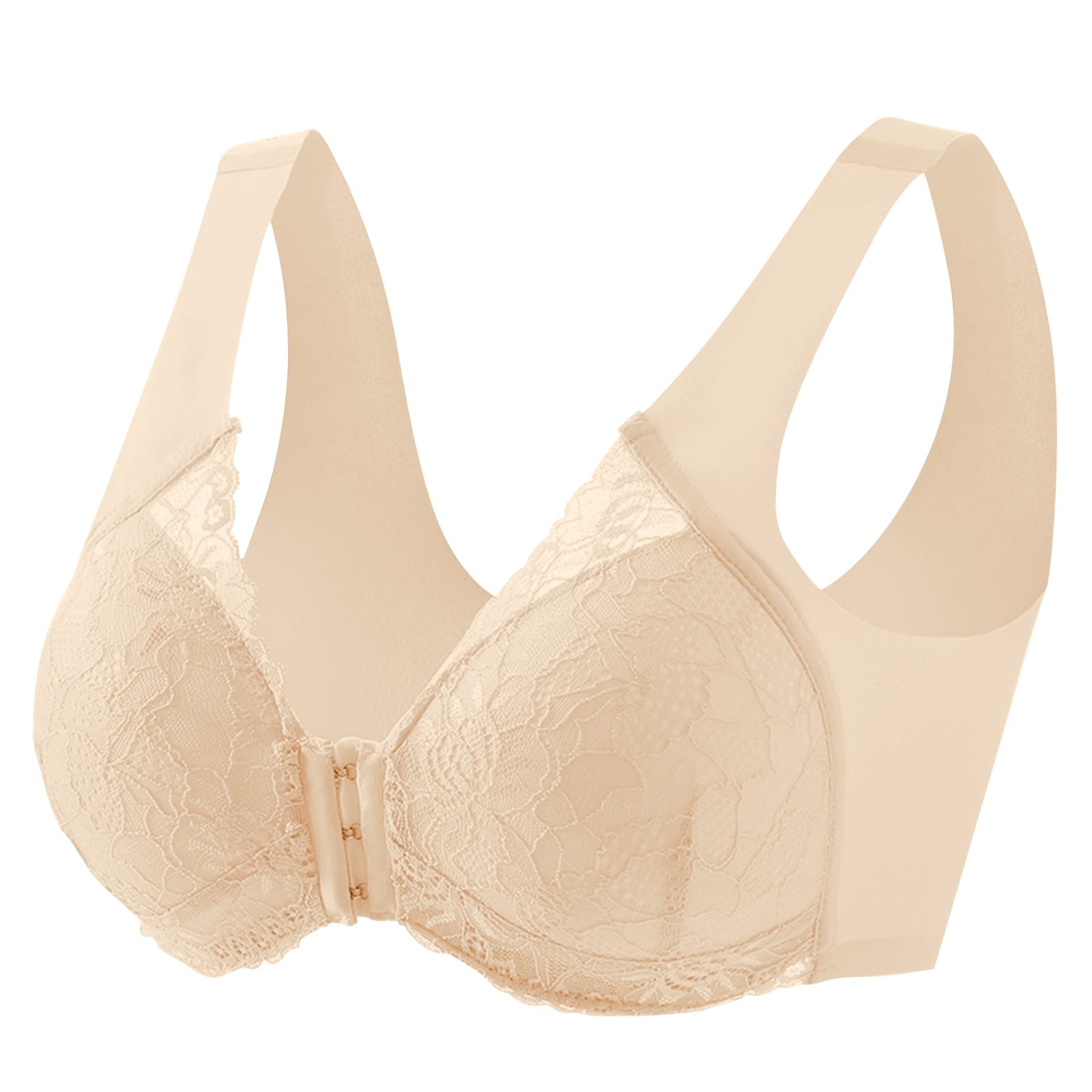Audhol Front Hook Bras for Women, Gather Bra Soft Comfortable Push Up ...