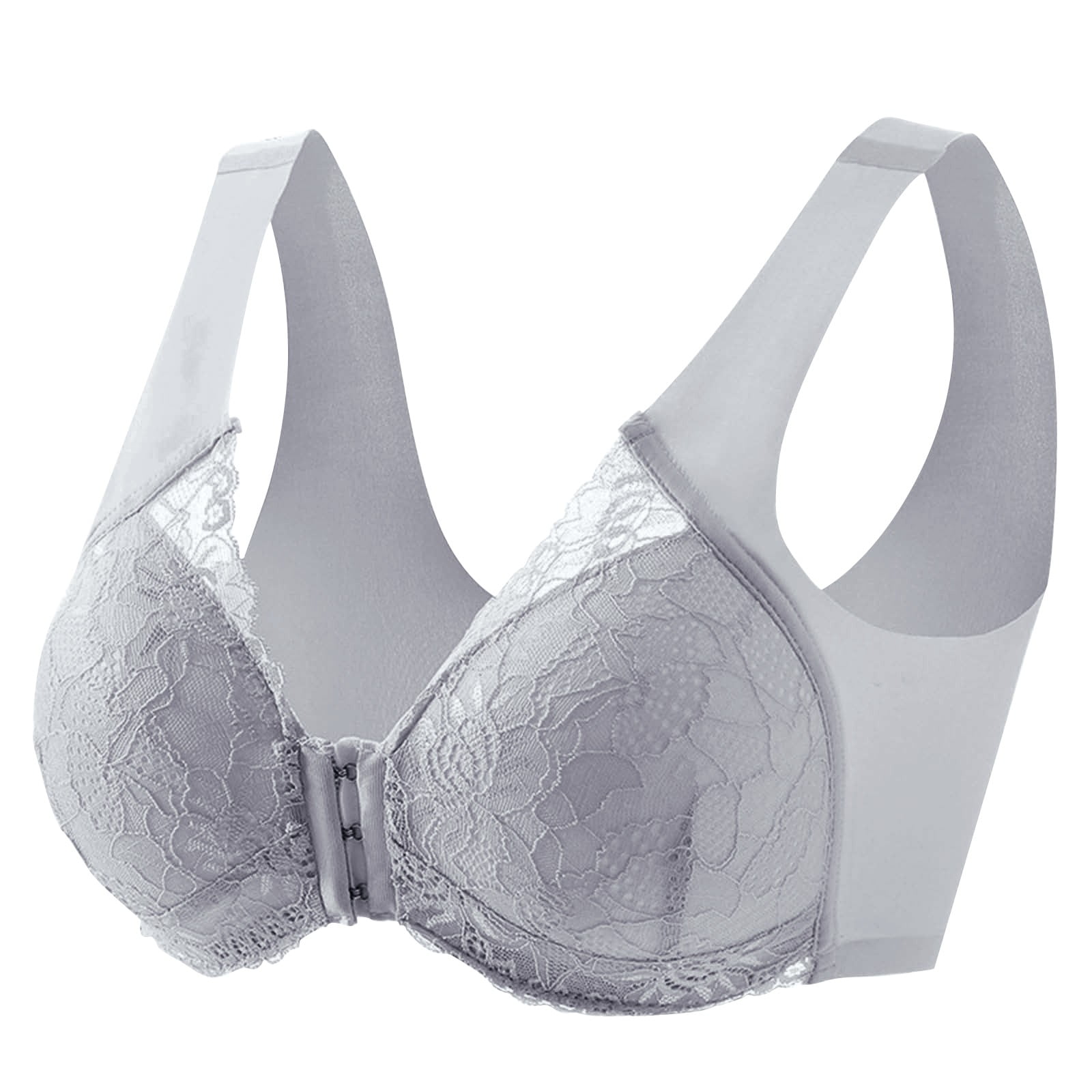 Audhol Front Hook Bras for Women, Gather Bra Soft Comfortable Push Up ...