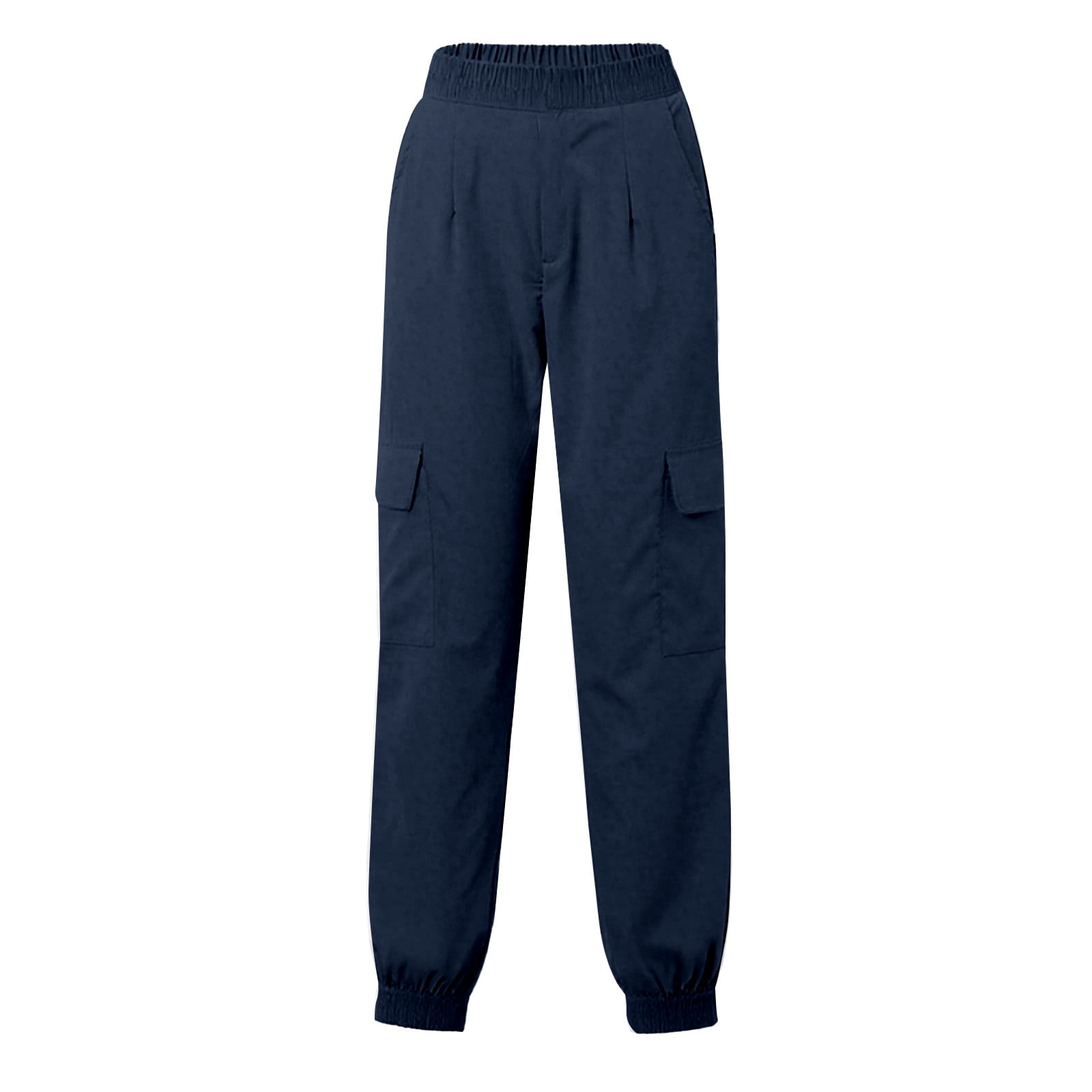 Audhol Hiking Cargo Pants Women, Solid Color Pocket Work Pants Long ...