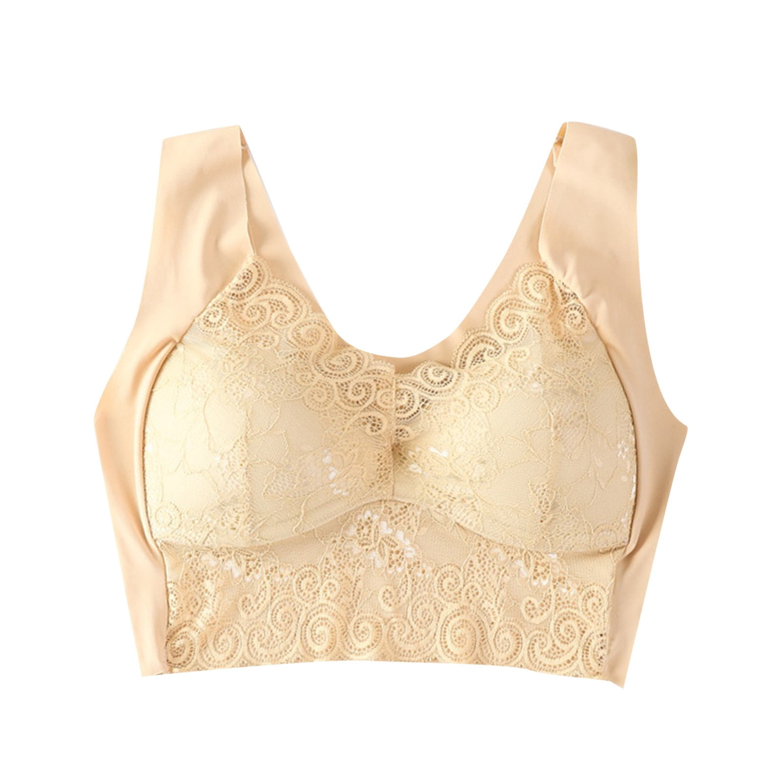 Audhol Lace Bralette Large Size No Rim Lace Vest Underwear Thin Side ...