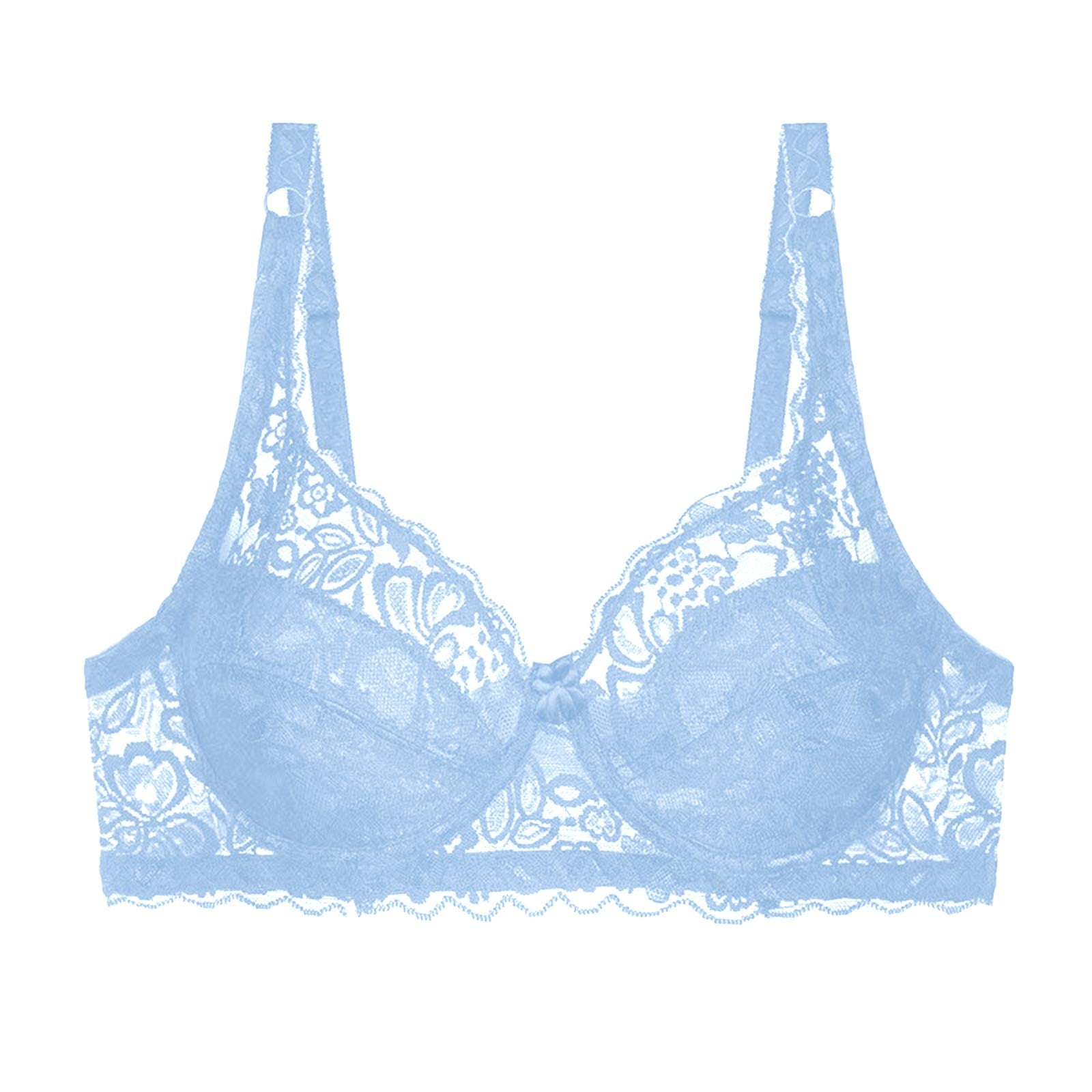 Audhol Lace Bralette Push Up Bra Light Blue 85C - Walmart.com
