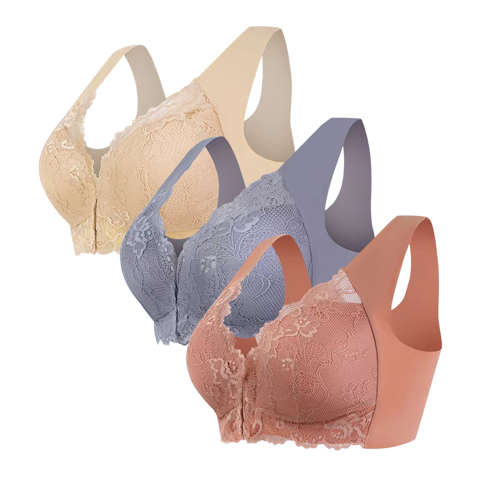 Audhol Lace Bras for Women Thin Laceless Ring Comfortable Breathability ...