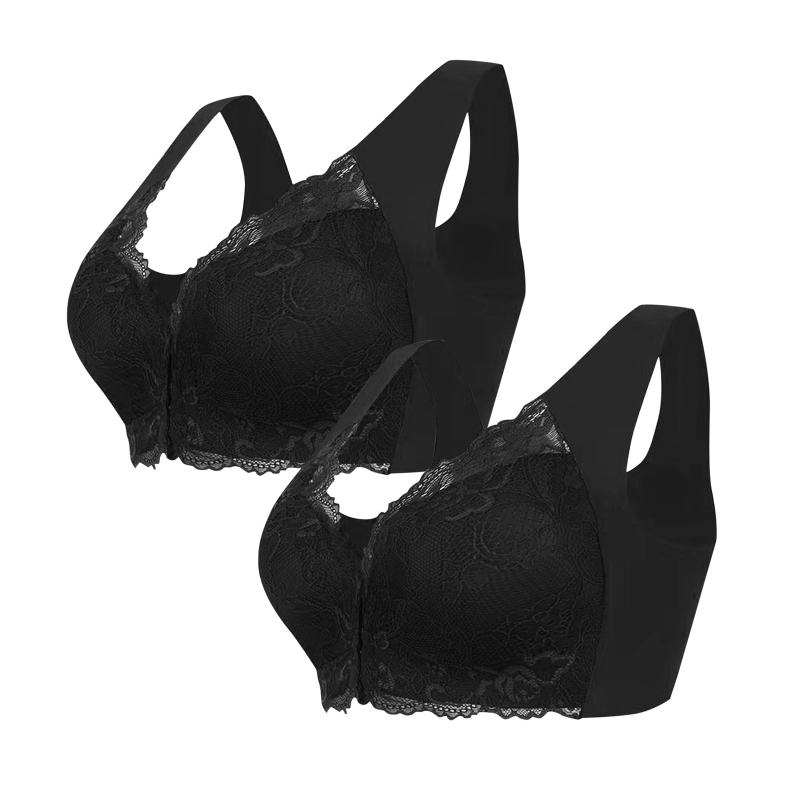 Audhol Lace Bras for Women Womens No Ring French Womens Front Close Bra ...