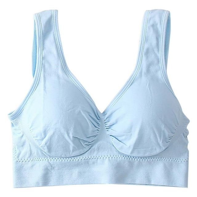 Audhol Plus Size Bralettes for Women Comfortable Bras for Women Blue XL ...