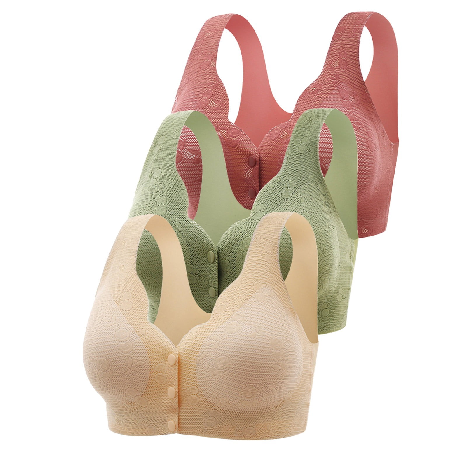 Audhol Push Up Bras for Women Thin Breathable Underwear for Women with ...