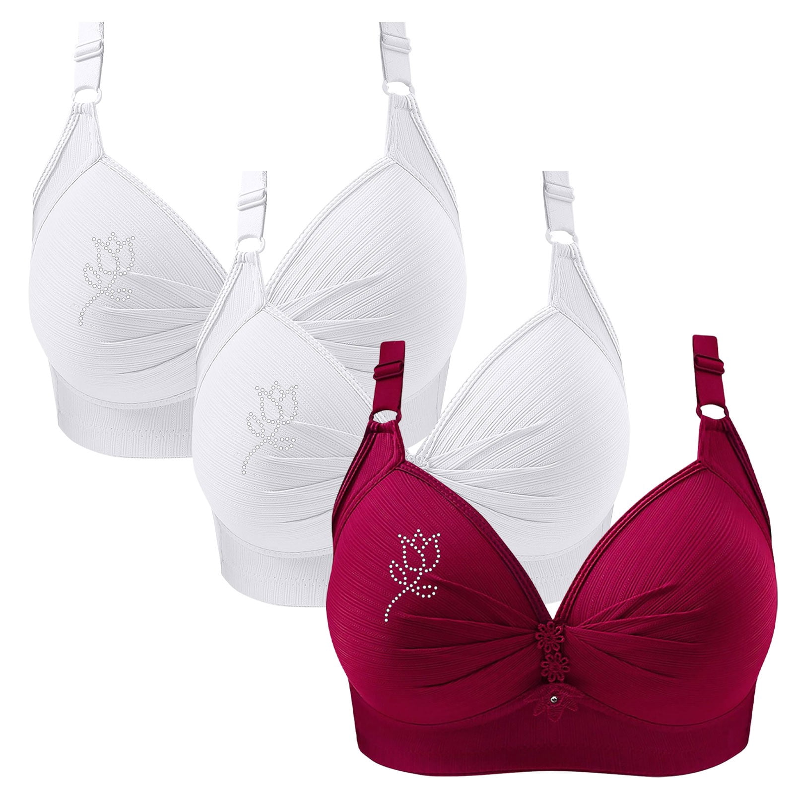 Audhol Seamless Bras for Women Thin Laceless Ring Comfortable ...
