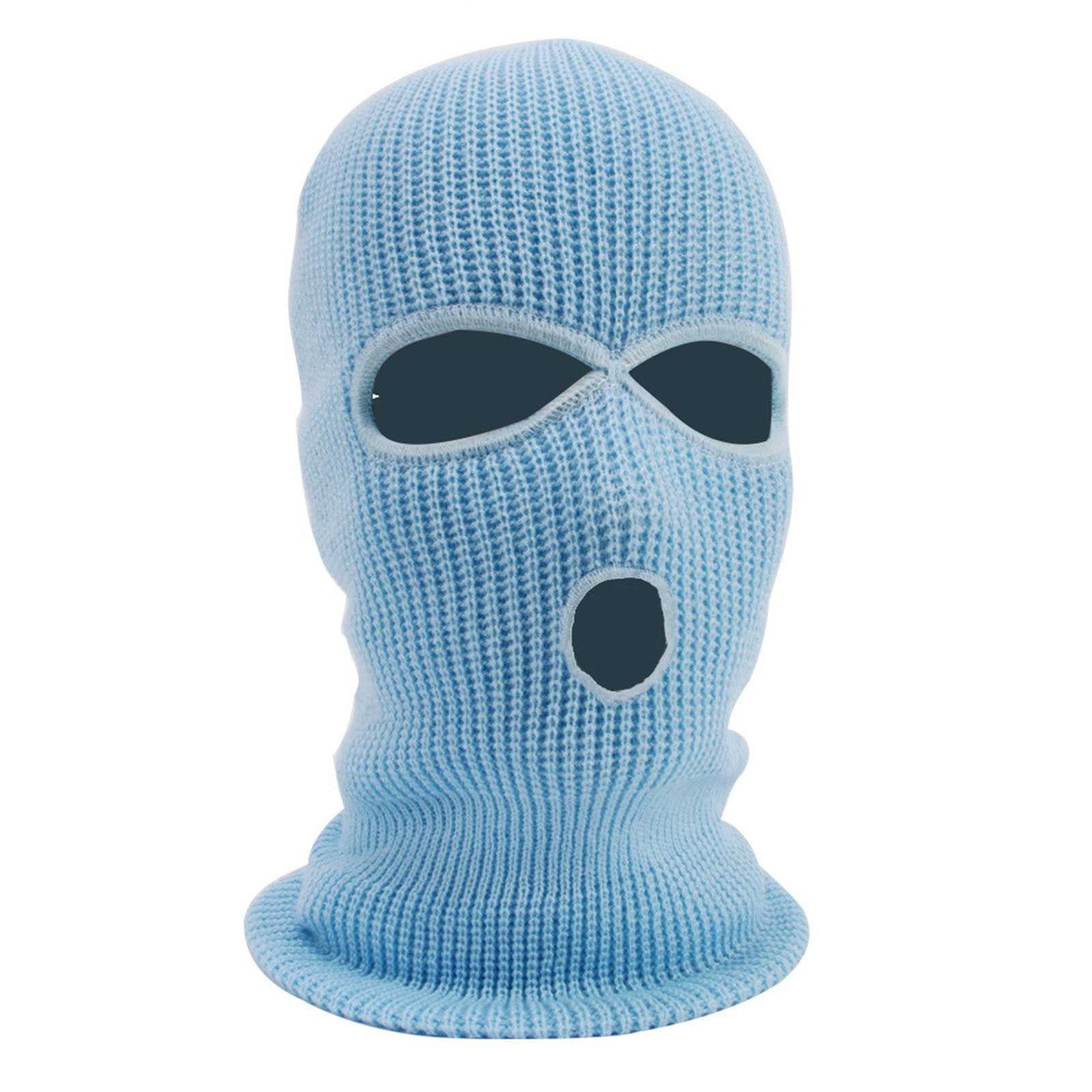 Audhol Ski Mask for Men Women Winter 3 Hole Winter Knitted Hat Outdoor ...