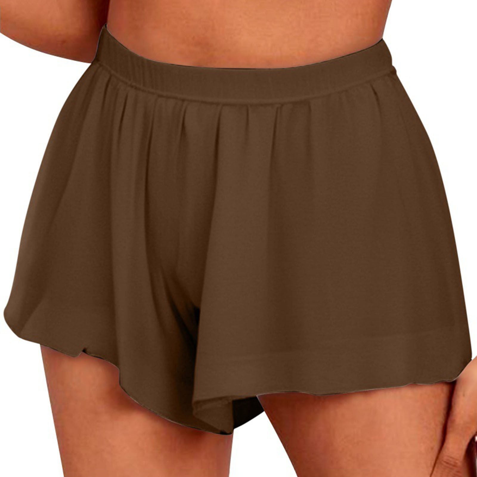 Audhol Skirt with Shorts Underneath Women's Casual Everyday Waist Loose ...