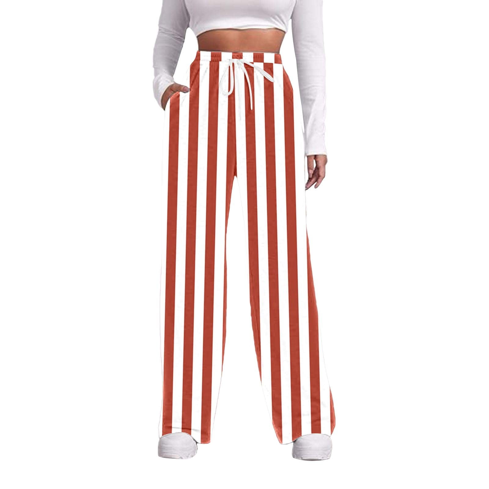 Audhol Striped Pants Women Womens Sweatpants with Pockets Drawstring ...