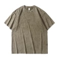 Audhol Unisex Cotton T Shirt Oversized Short Sleeve Casual Loose Wash ...