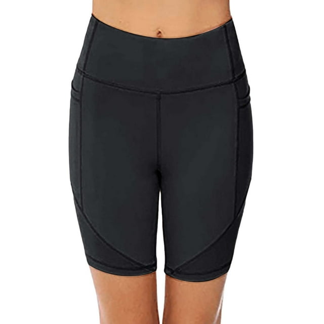 Audhol Women Workout Shorts Women's High Waist Yoga Short Abdomen ...