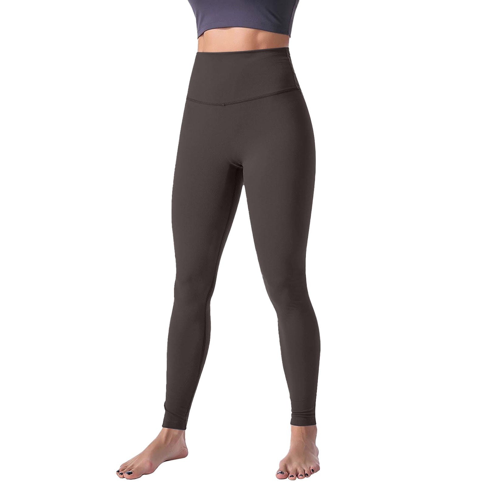 Audhol Workout Leggings for Women No Front Seam High Waisted Workout ...