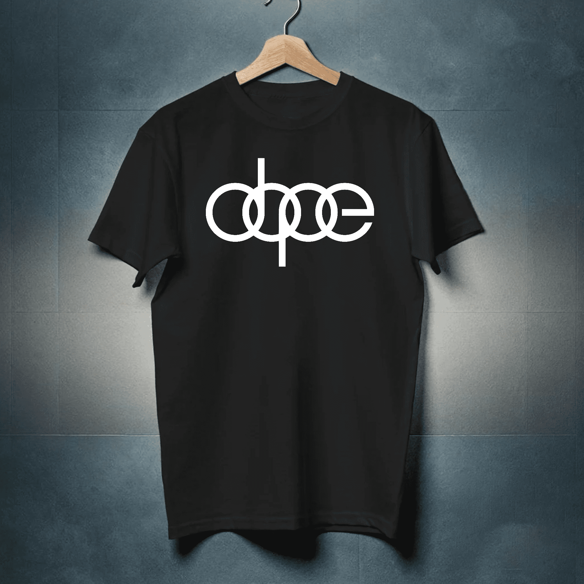 Audi DOPE LOGO BLACK T-SHIRT Automotive Shirt Tee Racing Car Rings Auto ...