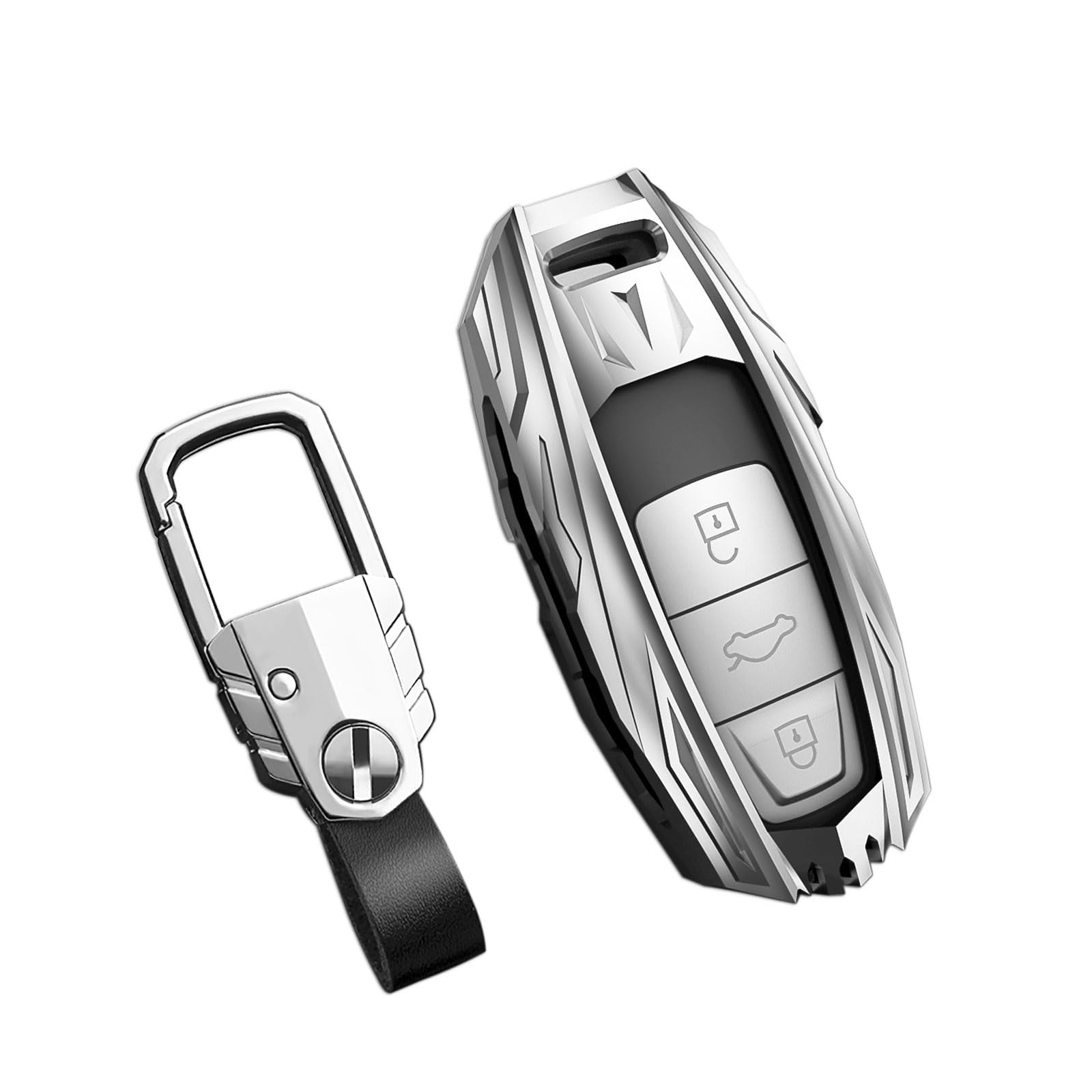 for Audi Key Fob Cover with Keychain,Stylish and Durable Zinc Alloy ...