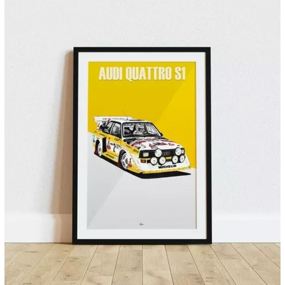 Audi Quattro S1 Poster Racing Icons: Rally Wall Art NO FRAMED POSTER ...