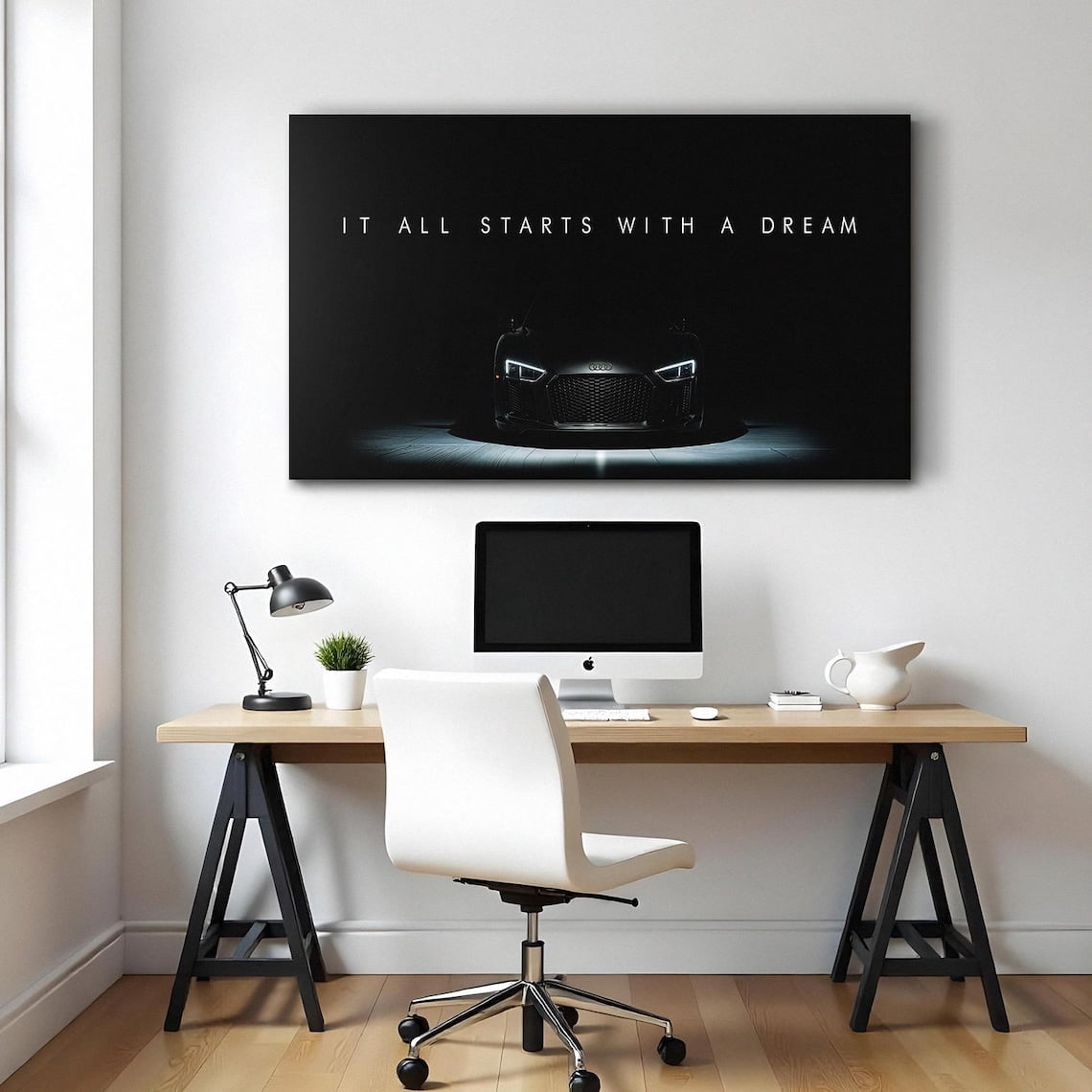 Audi R Dream Big Wall Art Supercar Poster For Office Decor ...