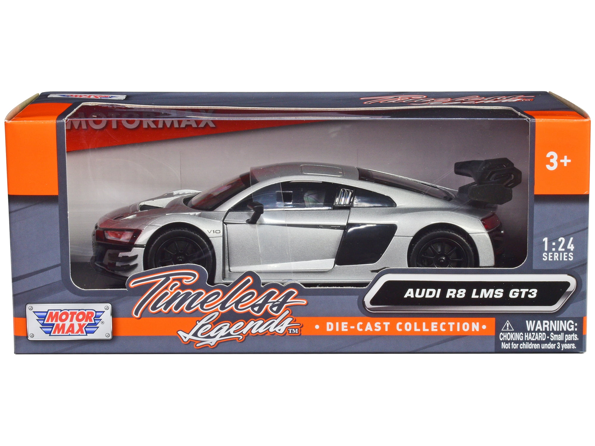 Audi R8 LMS GT3 Silver Metallic "Timeless Legends" Series 1/24 Diecast ...