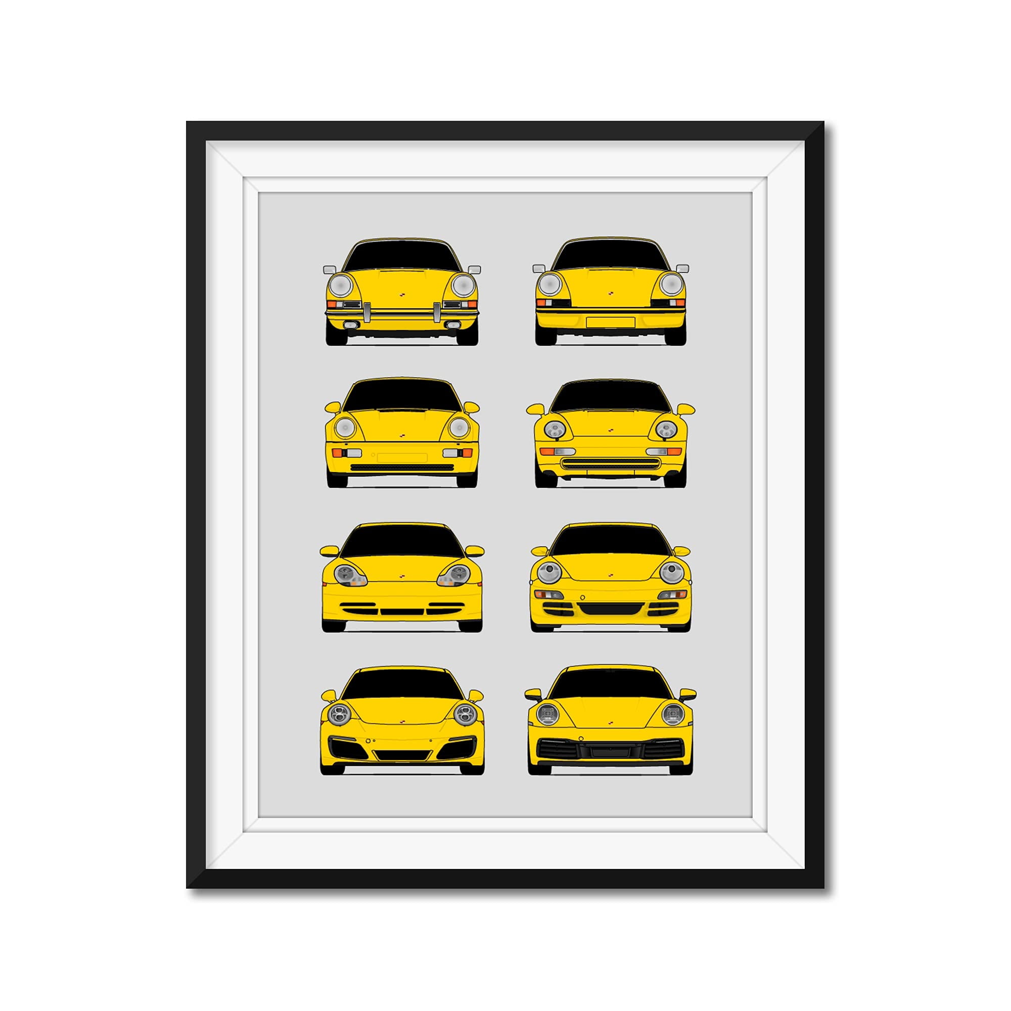 Audi RS4 Generations Evolution Art Print Handmade Poster, Historical ...