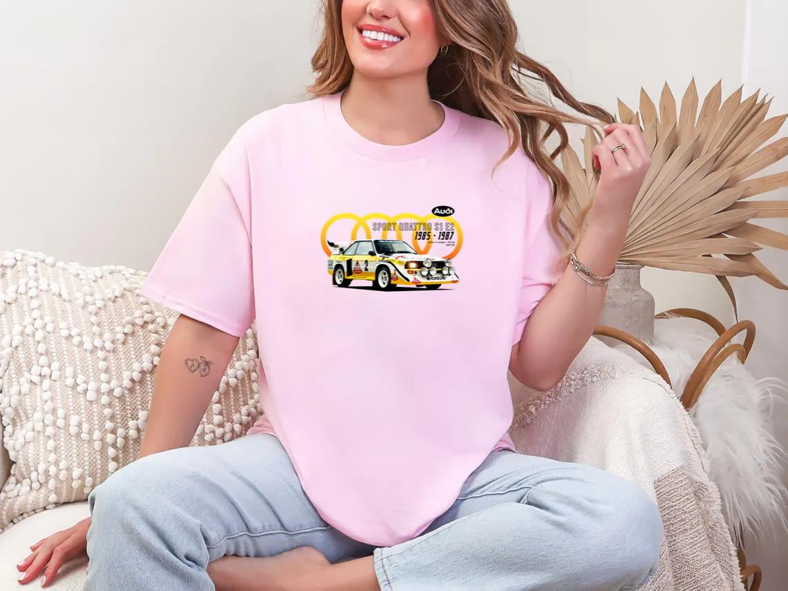 Audi Rally Car T-Shirt Featuring Quattro S1 Motorsport Tribute, for men ...