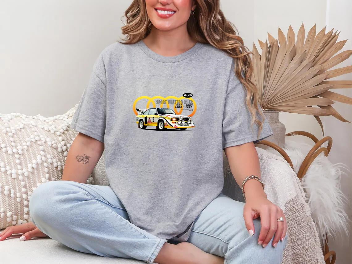 Audi Rally Car T-Shirt Featuring Quattro S1 Motorsport Tribute, for men ...