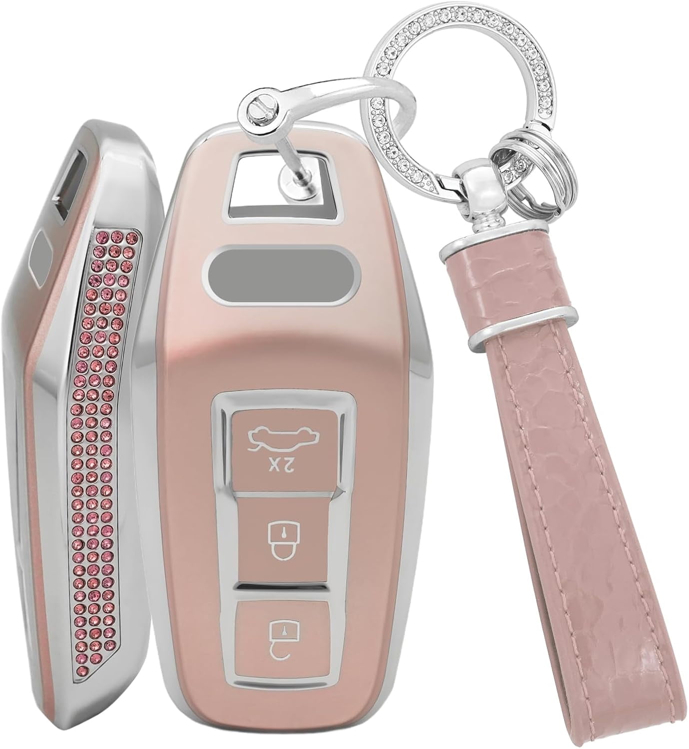 for Audi Rhinestone Car Key Fob Cover Case Fit for Audi A3 A5L A6 Avant ...