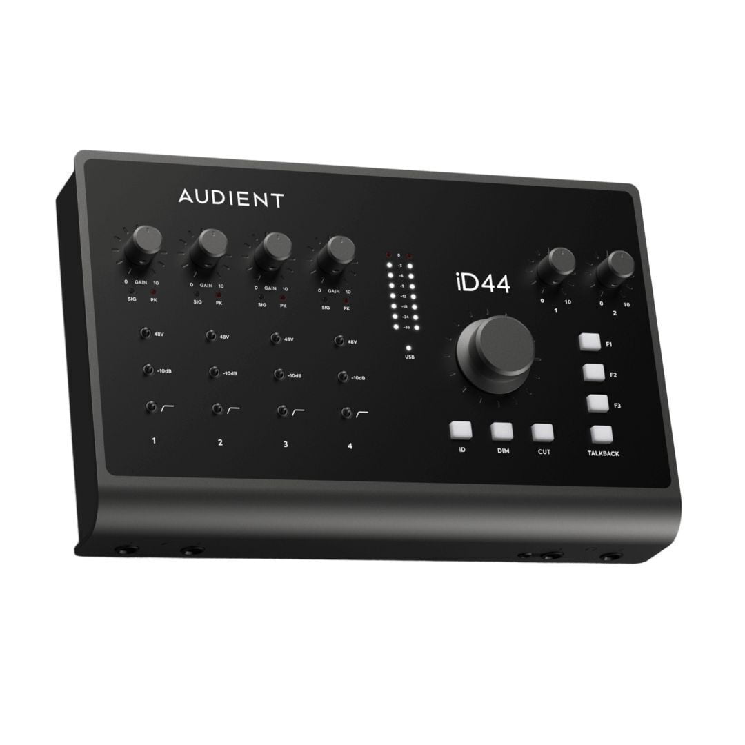 Audient iD44 MKII USB Audio Interface with 4 Console Mic Preamps and Class Leading Converters ...
