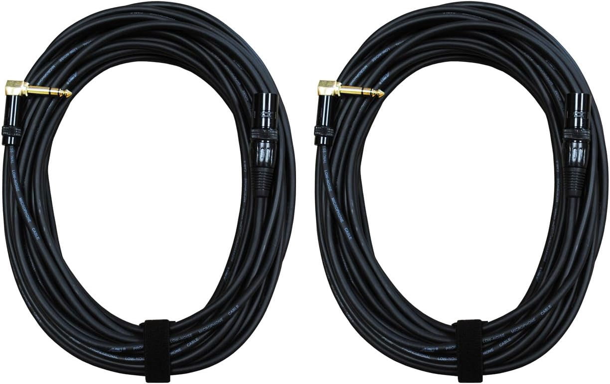Audio 2000s E14150P2 1/4" TRS Right Angle to XLR Male 50 Ft Audio Cable ...