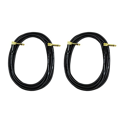 Audio 2000s E27112P2 1/4" TS Right Angle to TS Right Angle 12 Feet ...