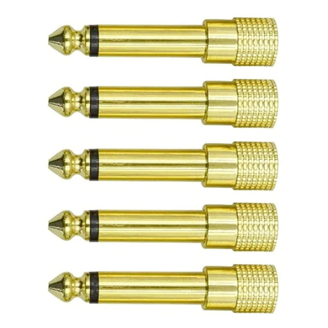 Audio Adapter [Gold-Plated] 6.35mm (1/4 inch) Male to 3.5mm (1/8 inch ...