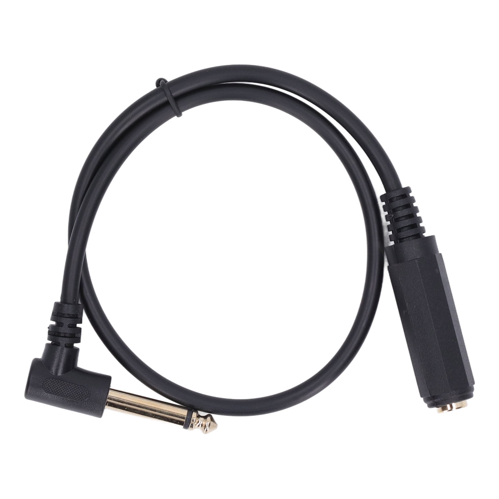 Audio Cable 0.5m 1/4in Mono Right Angle 6.35mm Male to Female Stereo ...