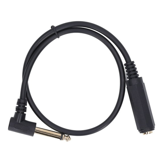 Audio Cable 0.5m 1/4in Mono Right Angle 6.35mm Male to Female Stereo ...