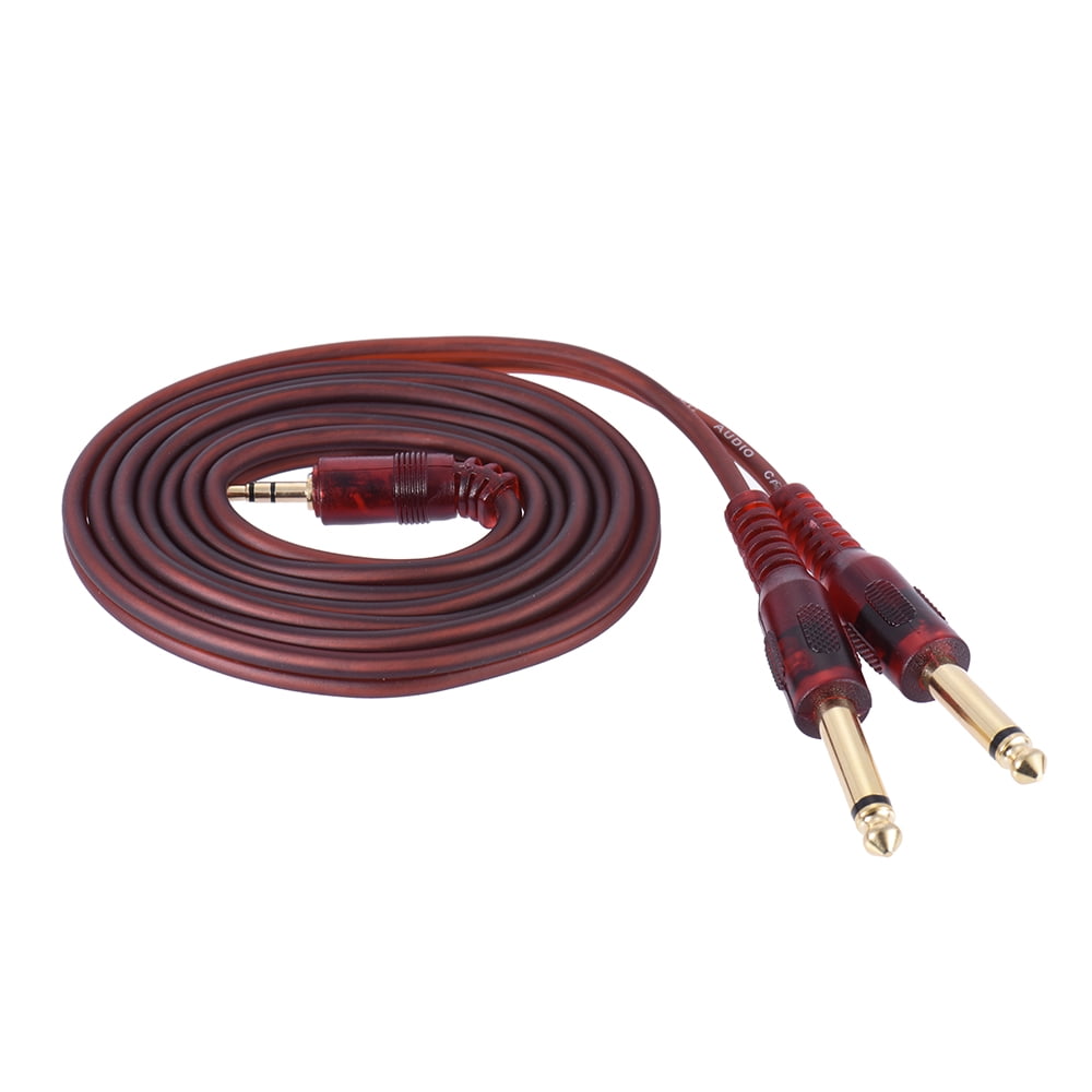 Audio Cable,3.5mm 1/8 Male Wire 3.5mm 1/8 6.35mm 1/4 Male 1.5m / 5ft ...