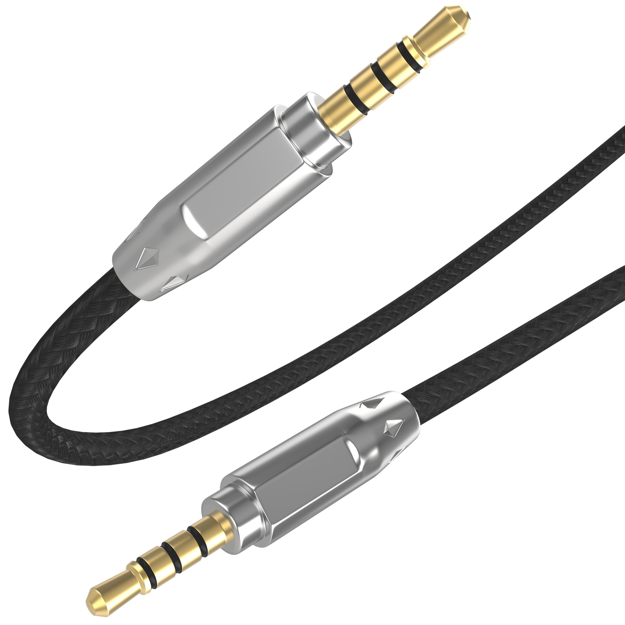 Audio Cable 3.5mm AUX Cord, Gold Plated TRRS 4-Conductor Auxiliary ...