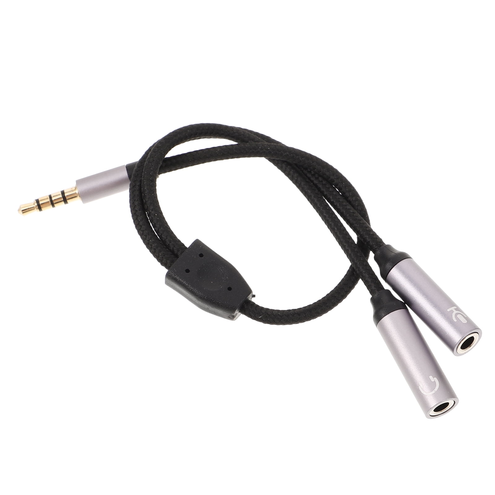 Audio Cable Splitter Headset Mic Headphone Headphones Two - Walmart.com