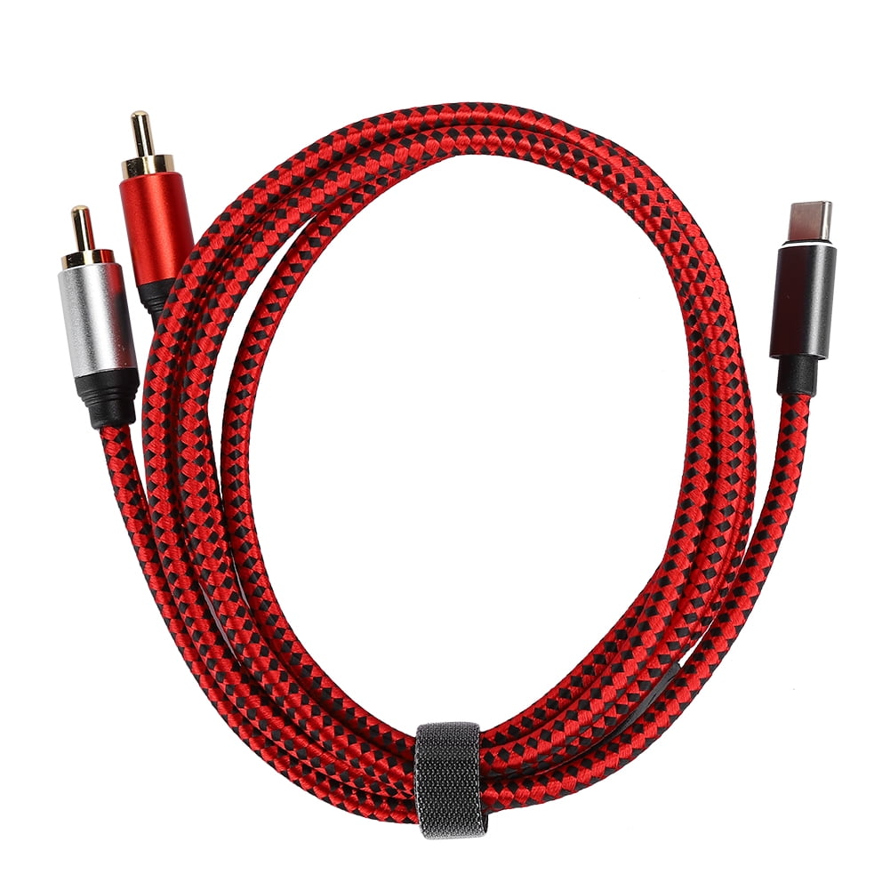 Audio Cable Type-C Male 2 RCA Phone Laptop Home Theater Amplifier DVD ...