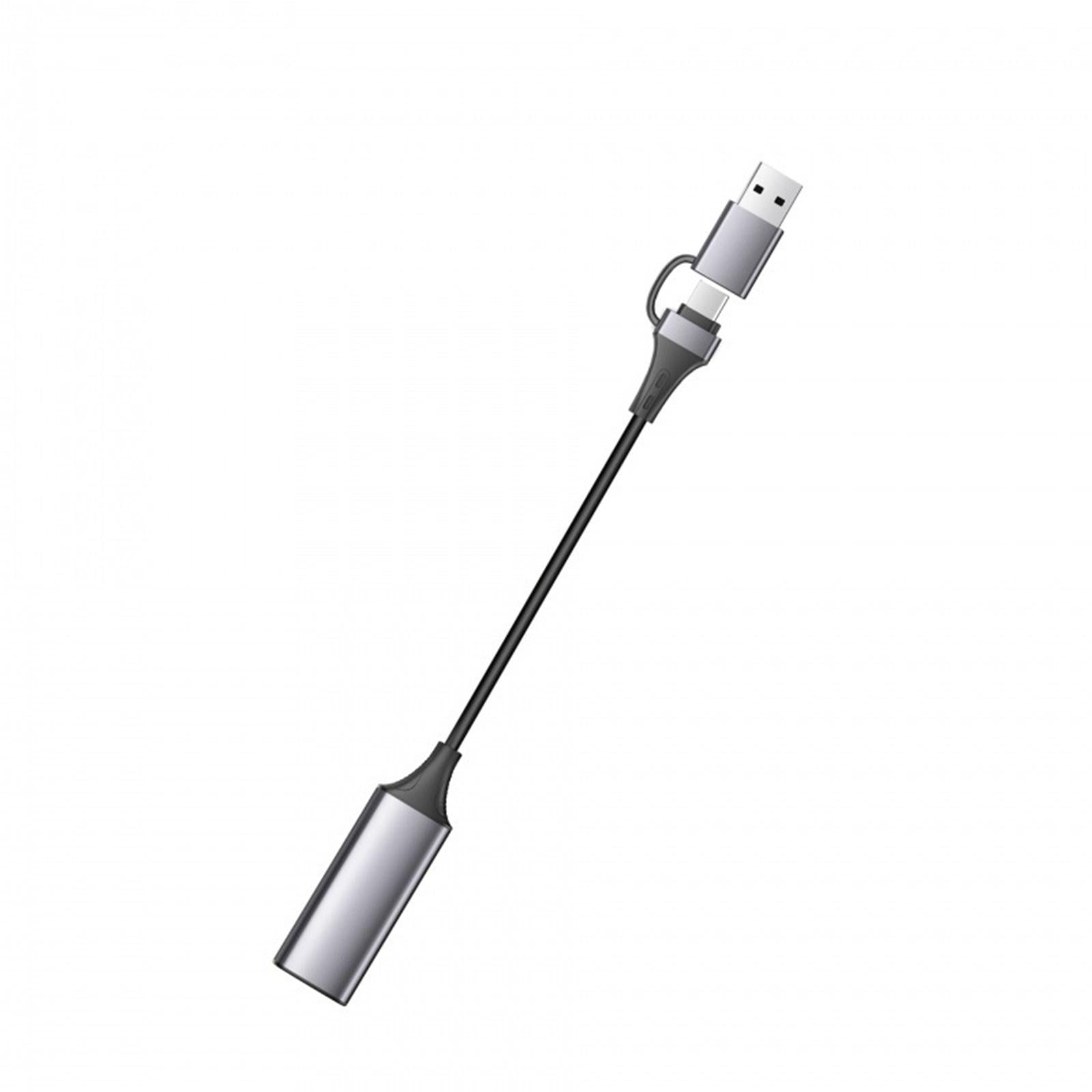 Audio Card USB Type C Portable 1080P Video Grabber Adapter,2 in 1 for ...