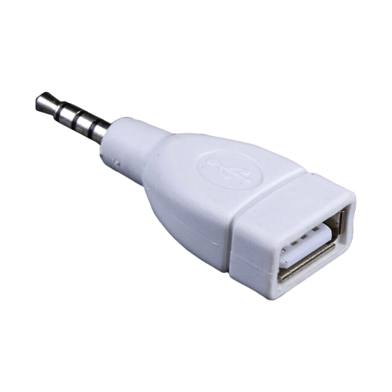 Audio Converter 3.5mm Male AUX to USB 2.0 Female Converter Adapter for Car Speakers and MP3 ...