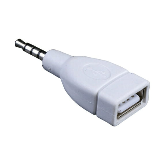 Audio Converter 3.5mm Male AUX to USB 2.0 Female Converter Adapter for Car Speakers and MP3 ...