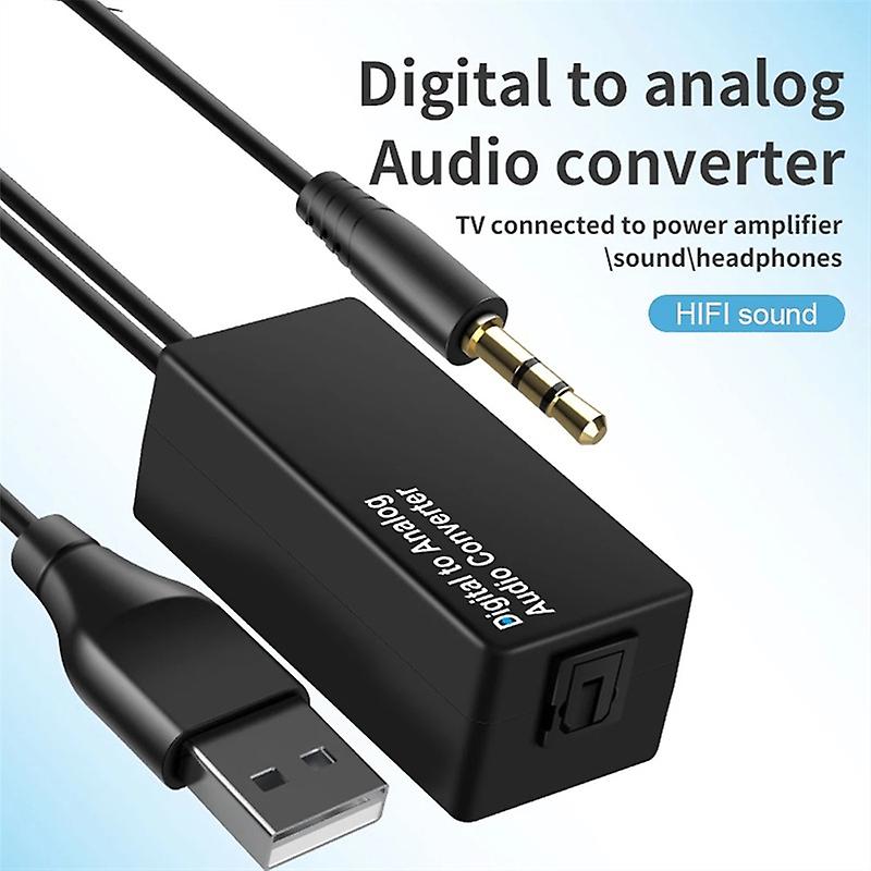 Audio Converter Dac Digital To Coaxial Analog Usb Decoder Adapter 3.5mm ...