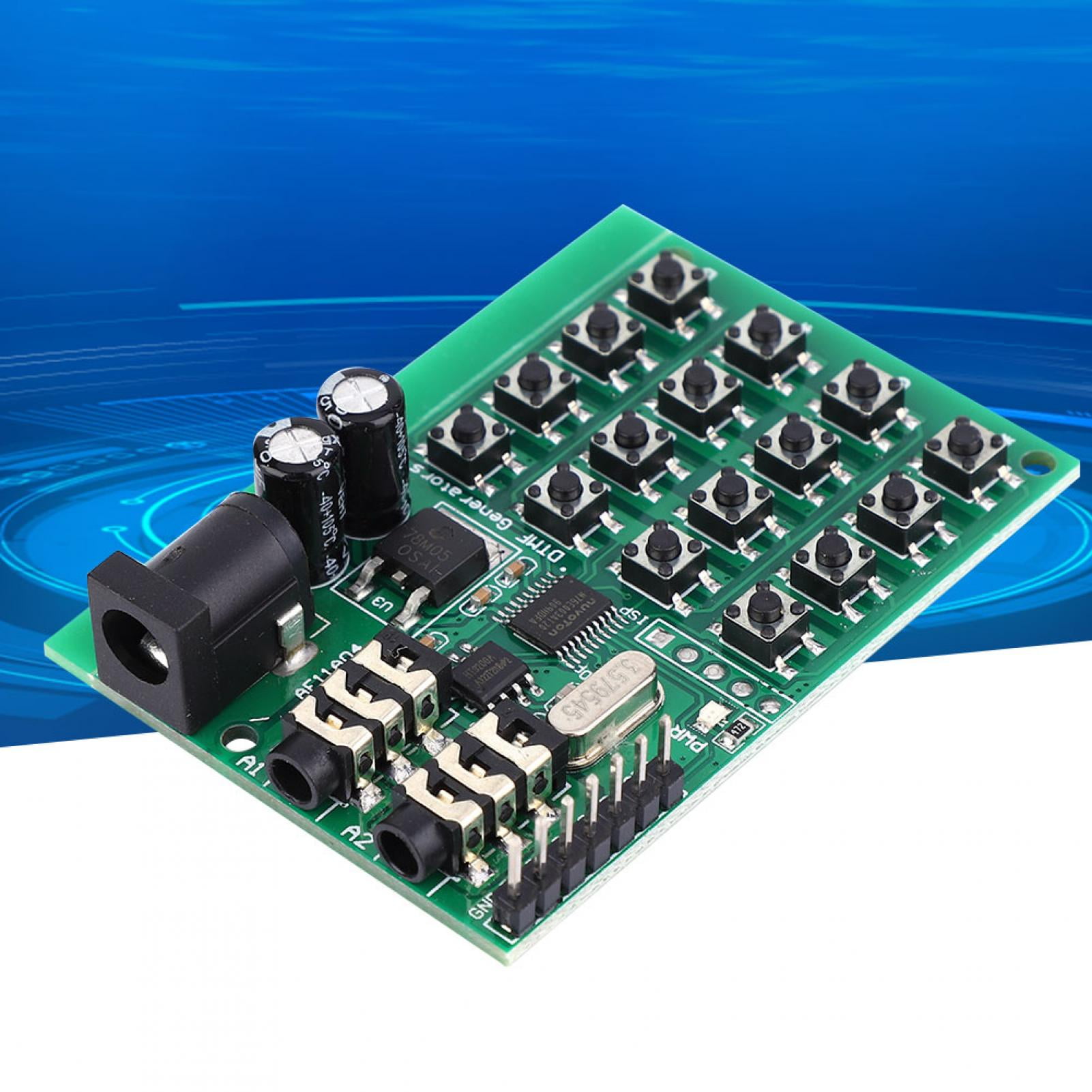 Audio DTMF Encoder Module, 16 Dual Generation, 3.5mm Plugs, 5,24VDC Power, 7 MCU Inputs ...